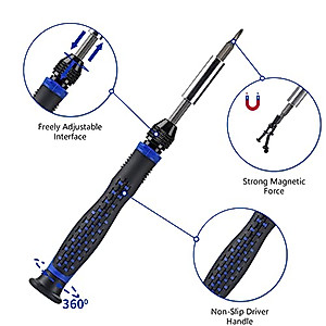 Electronic Screwdriver Set, 126 in 1 Computer Tool Kit with 112 Bits, Professional Cell Phone Repair Tool Kit for Laptop, PC, MacBook, iPhone, Tablet, PS4, Xbox, Game Console