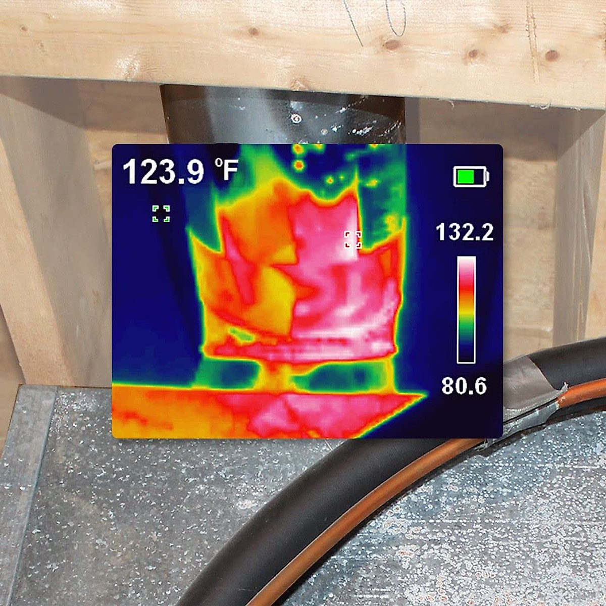Klein Tools TI250 Rechargeable Thermal Imaging Camera, Camera Displays Over 10,000 Pixels with 3 Color Palettes, High / Low Temperature Points