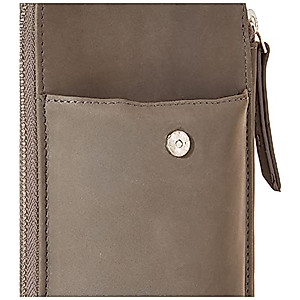 Timberland womens Wallet RFID Leather Crossbody Phone Bag, Castlerock (Nubuck), One Size US