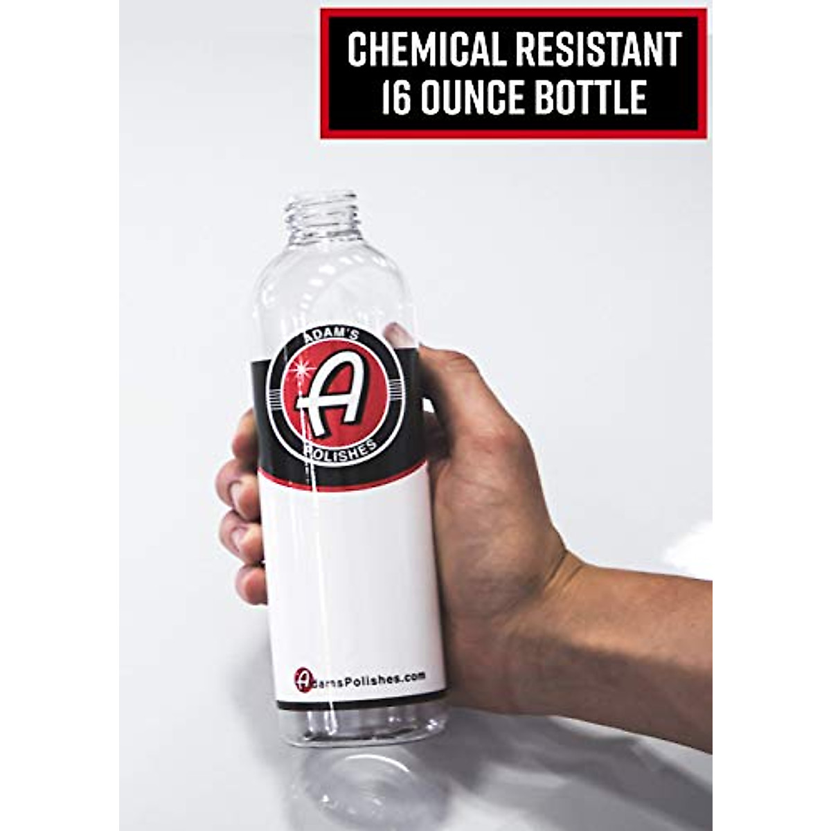 Adam's Empty Labelled Bottle (16 oz) - Heavy Duty, Chemical Resistant Bottle and Sprayer - Perfect for Gallon Refills