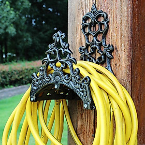 Riyyow European Retro cast Aluminum Aristocratic Logo Wrought Iron Garden Water Pipe Rack Gardening Frame Garden Home furnishings Wall Decoration