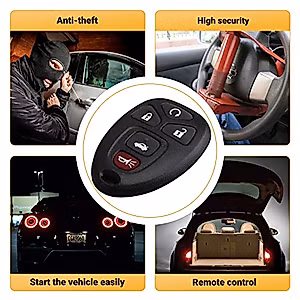 Key Fob Keyless Entry Remote Compatible with 2006-2013 Chevy Chevrolet Impala丨 Monte Carlo丨 Buick Lucerne 丨 Cadillac DTS Car Key Replacement 5 Buttons with FCC ID OUC60270, OUC60221