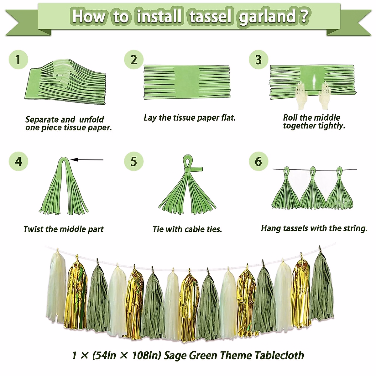 Guudmua 217 Pcs Sage Green Baby Shower Decorations, Neutral Baby Shower Decor Supplies- Disposable Dinnerware Set With Eucalyptus Leaf (25 Guest), "OH BABY" Banner, Balloon, Sash, Cake Topper