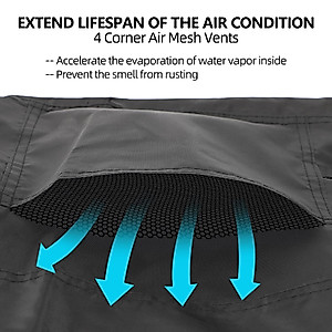 Air Conditioner Cover for Outside Units - 36x36x39 inches, Central AC Winter Covers for Outside, Waterproof Anti-Hail Windproof Design