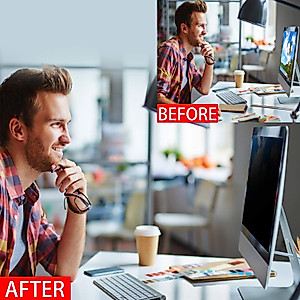 24''W Inch Privacy Screen Filter for Desktop Computer Widescreen Monitor - Anti-Glare, Blocks 96% UV,Anti-Scratch with 16:10 Aspect Ratio