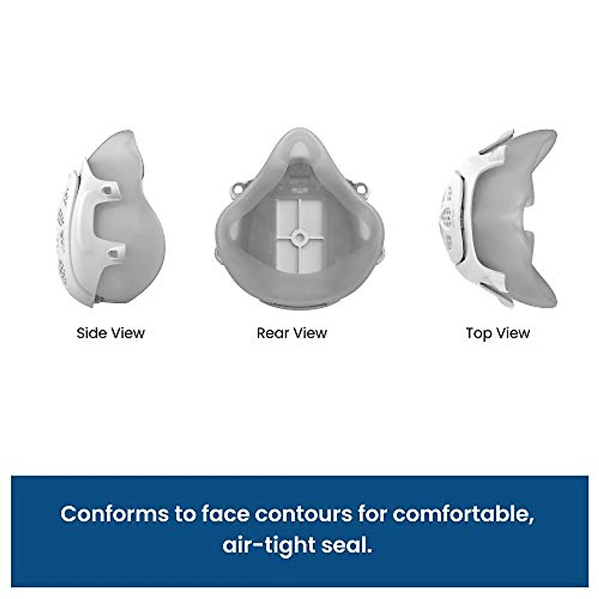 GILL Mask | Eco-Friendly Reusable Half Mask Respirator | Filters included (Regular, White)