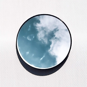 REVELÉ 12X Magnifying Makeup Mirror, Portable Round Hand Mirror with 2 Suction Cups for Wall Mounting, Use for Makeup Application, Tweezing, and Blackhead/Blemish Removal