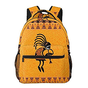 DAHALLAR Backpack Retro Southwestern Native American Indian Tribal Cultural Art Print Bookbags Highschool College Laptop Bag Casual Travel Daypack Hiking Camping