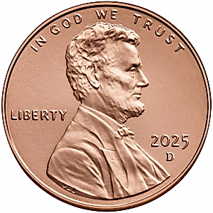 2025 P, D Cent Two Roll Set - 100 Coin Set of Union Shied Design Lincoln Uncirculated