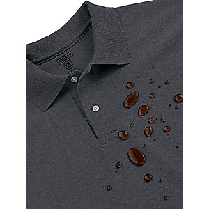 Jerzees Men's SpotShield Stain Resistant Polo Shirts (Short & Long, Short Sleeve-Forest Green, X-Large
