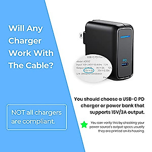 Surface Connect to USB-C Charging Cable 15V/3A, Compatible with Microsoft Surface Pro 7/6/5/4/3, Surface Laptop 3/2/1, Surface Go, Surface Book (TPE, 6FT)