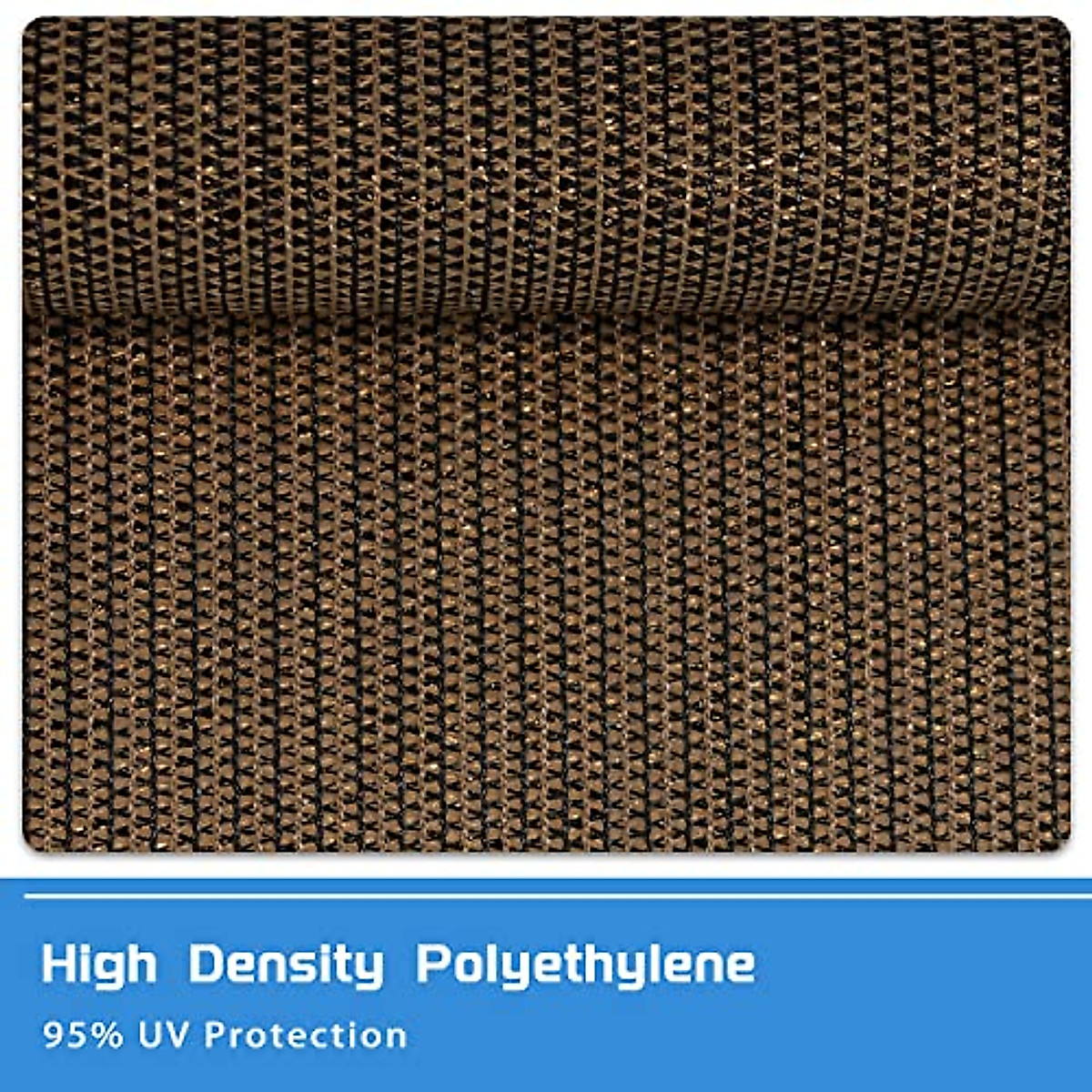 Osimlead Cordless Outdoor Roller Shade Patio Roll Up Shade Blinds for Deck Porch Balcony Backyard (8' W X 6' L, Mocha)