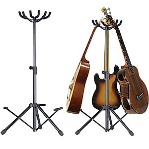 Luvay 3 Multi-Stand for Guitar, Ukulele, Bass, Standing Rack Holder Display, Hight Adjustable - Vertical Style