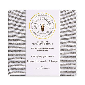 Changing Pad Cover, 100% Organic Cotton Changing Pad Liner for Standard 16" x 32" Baby Changing Mats