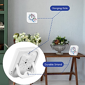 Kathfly 6 Pcs Indoor Thermometer and Humidity Gauge Indoor Mini Thermometer Hygrometer Temperature Humidity Meter Temperature and Humidity Monitor with Pointers for Home, Kitchen, Planting Room