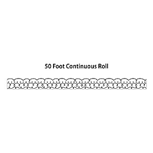 Teacher Created Resources Squiggles and Dots Die-Cut Rolled Border Trim (TCR8914),Black, White