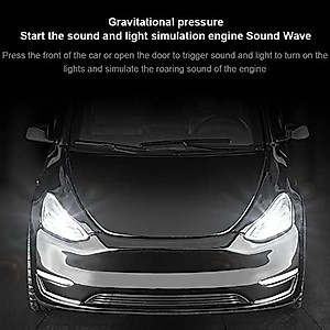 1:32 Scale Model Y Alloy Car Model Diecast Toy Vehicles for Kids, Tesla car Model，Pull Back Alloy Car with Lights and Music,Mini Vehicles Toys for Kids Gift ，Children Birthday Gift. (Black)