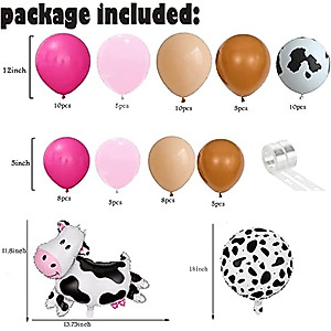 Cow Gender Reveal Balloon Garland kits,Cowboy or Cowgirl Western Gender Reveal Party Supplies for Cow Themed Baby Shower Farm Animals Birthday Party Decorations