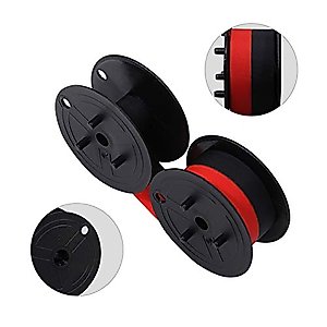 Bigger Replacement for Porelon 11216 Universal Twin Spool Calculator Ribbon for Nukote BR80c, Sharp EL-1197PIII, Dataproducts R3027, Casio DR-210R, Canon MP11DX MP25DV, Black and Red, 3 Pack