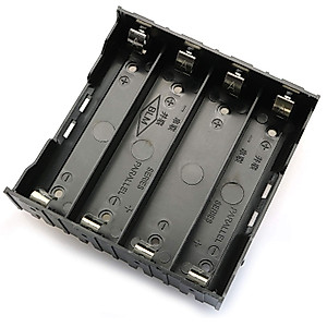 RuiLing 4-Pack 18650 Battery Holder 4 Slots x 3.7V Battery Storage Case DIY Batteries Clip Box with Pin