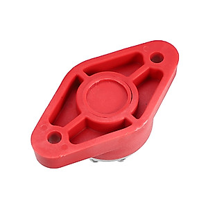 X AUTOHAUX 1 Pcs 3/8" Power Distribution Block 8 Point Bus Bar for Boat Car Marine Battery Junction Block Plastic Metal Red