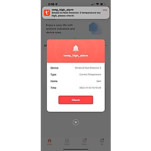 Smoke and Heat Detector, Two in one in use with TUYA Smart App