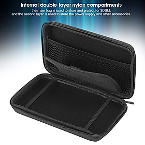 Shanrya Game Consoles Storage Bag Storage Bag Used to Store Convenient to Carry for 3DS LL Office Home 3DS(black)