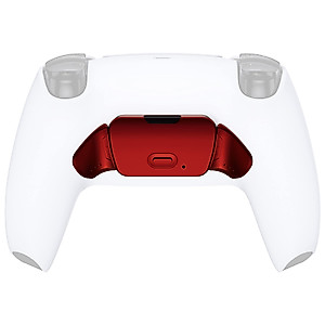 Scarlet Red Replacement Redesigned K1 K2 Back Button Housing Shell for PS5 Controller eXtremerate Rise Remap Kit - Controller & Rise Remap Board NOT Included