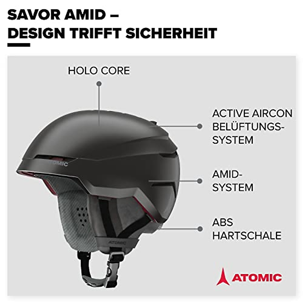Atomic Savor Amid Helmet Black, 51-55cm