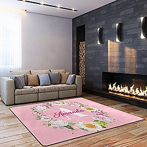 Custom Rug Personalized Area Rug with Text Name Customized Carpet Size Rugs for Bedroom Living Room Business Home Decoration 36x24