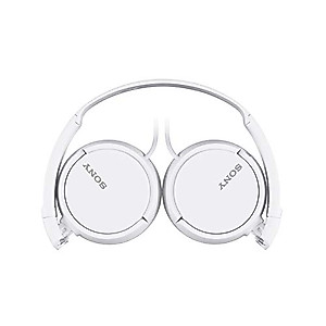 Sony ZX Series Wired On-Ear Headphones, White MDR-ZX110