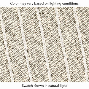 Nate Home by Nate Berkus Textured Cotton Decorative Throw Pillow | Modern Decorative Cushion for Couch, Chairs, or Bedroom from mDesign - Square Size 20" x 20", Natural (Taupe)