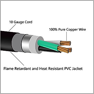 PRFFWK Generator Power Cord 30 Amp to 15 Amp, Nema L5-30P to 3X 5-15R 3-Prong 10 Gauge 1.5FT Generator Adapter Cable with Twist Lock, 125 Volts/3750 Watts