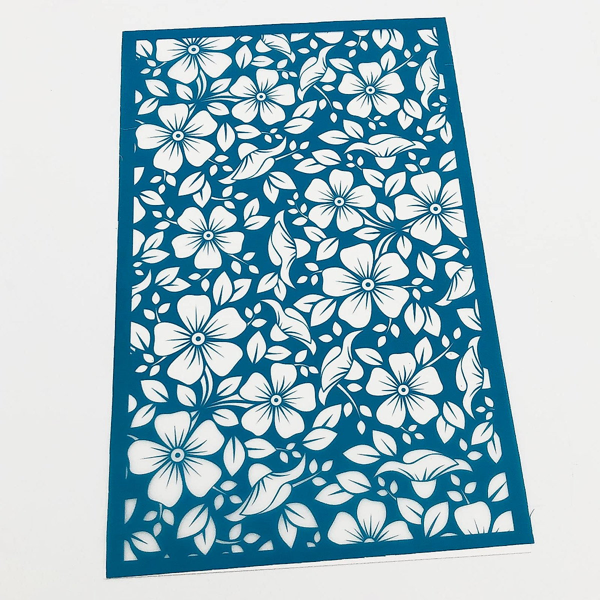 Flower Silk Screen Stencils Reusable Silkscreen-Print Kit Stencils Mesh-Transfers Stencil for DIY Printing On Clay-Decor Flower Silk Screen Stencils