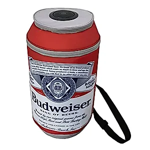 Budweiser Soft Can Shape Speaker Cooler Bluetooth Portable Travel Cooler with Built in Speaker Wireless Speaker Cool Ice Pack Cold Beer Stereo for Apple iPhone, Samsung Galaxy