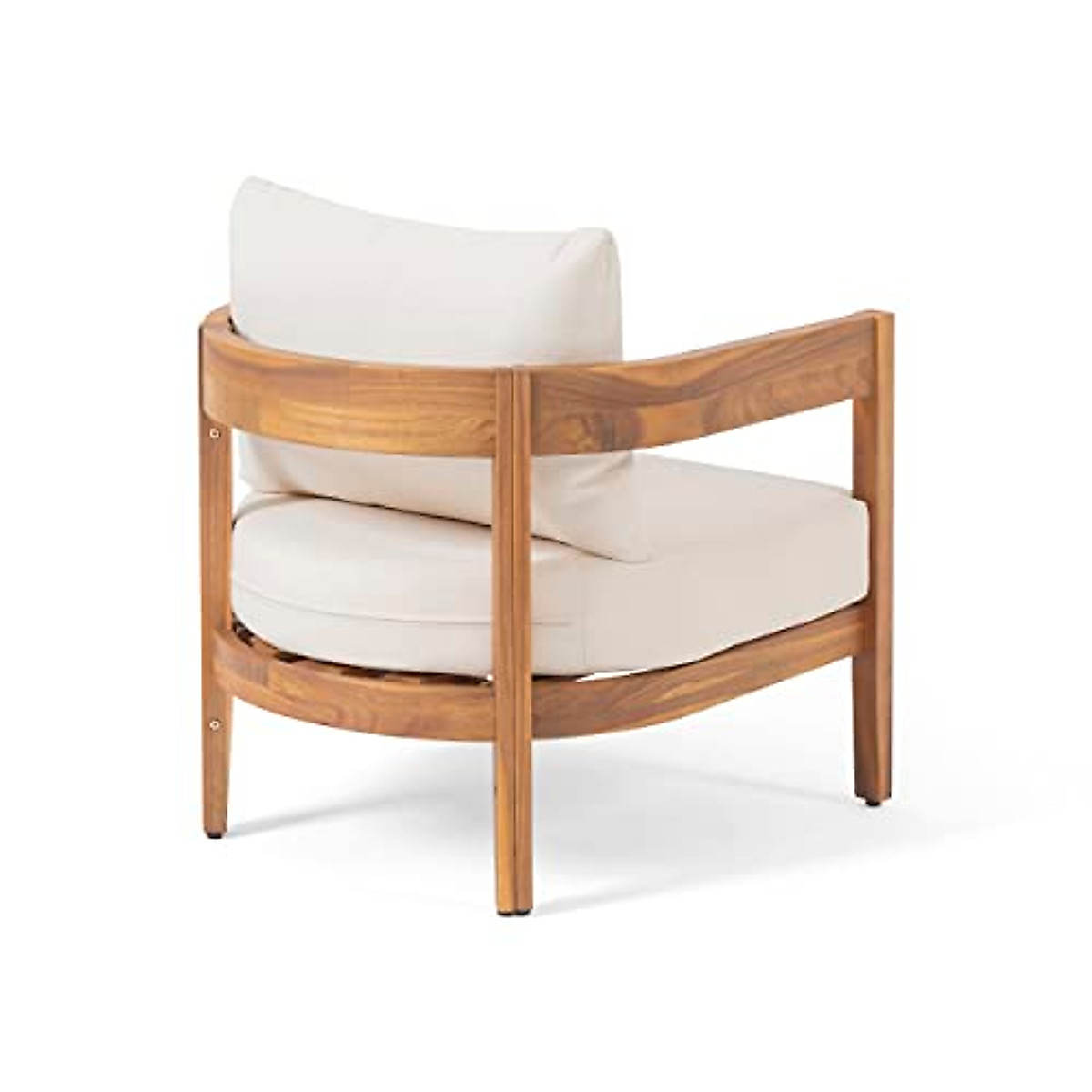 Christopher Knight Home 318048 Brooklyn Club Chair, Teak + Beige
