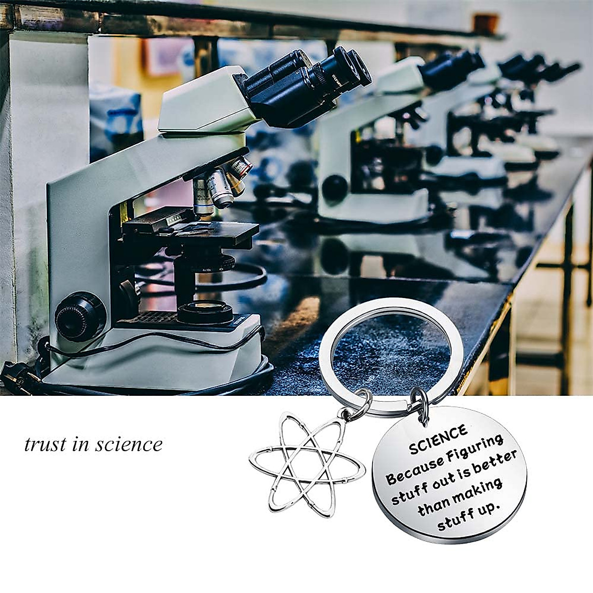 KUIYAI Science Because Figuring Stuff Out Is Better Than Making Stuff Up (stuff up keychain)