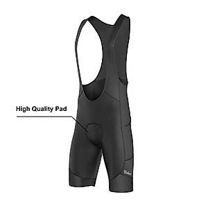 Urban Cycling Apparel Men's MTB Bib Shorts, with 4 Pockets (X-Large) Black