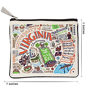 Catstudio Zipper Pouch, University of Virginia Travel Toiletry Bag, 5 x 7, Ideal Makeup Bag, Dog Treat Pouch, or Purse Pouch to Organize School & Office Supplies for Students, Grads & Alumni