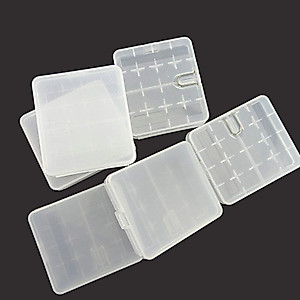 Gocomcom Honbay Battery Storage Case/Box/Organizer/Holder for 4 18650 Batteries or 8 CR123A Battery, Pack of 6 (White)