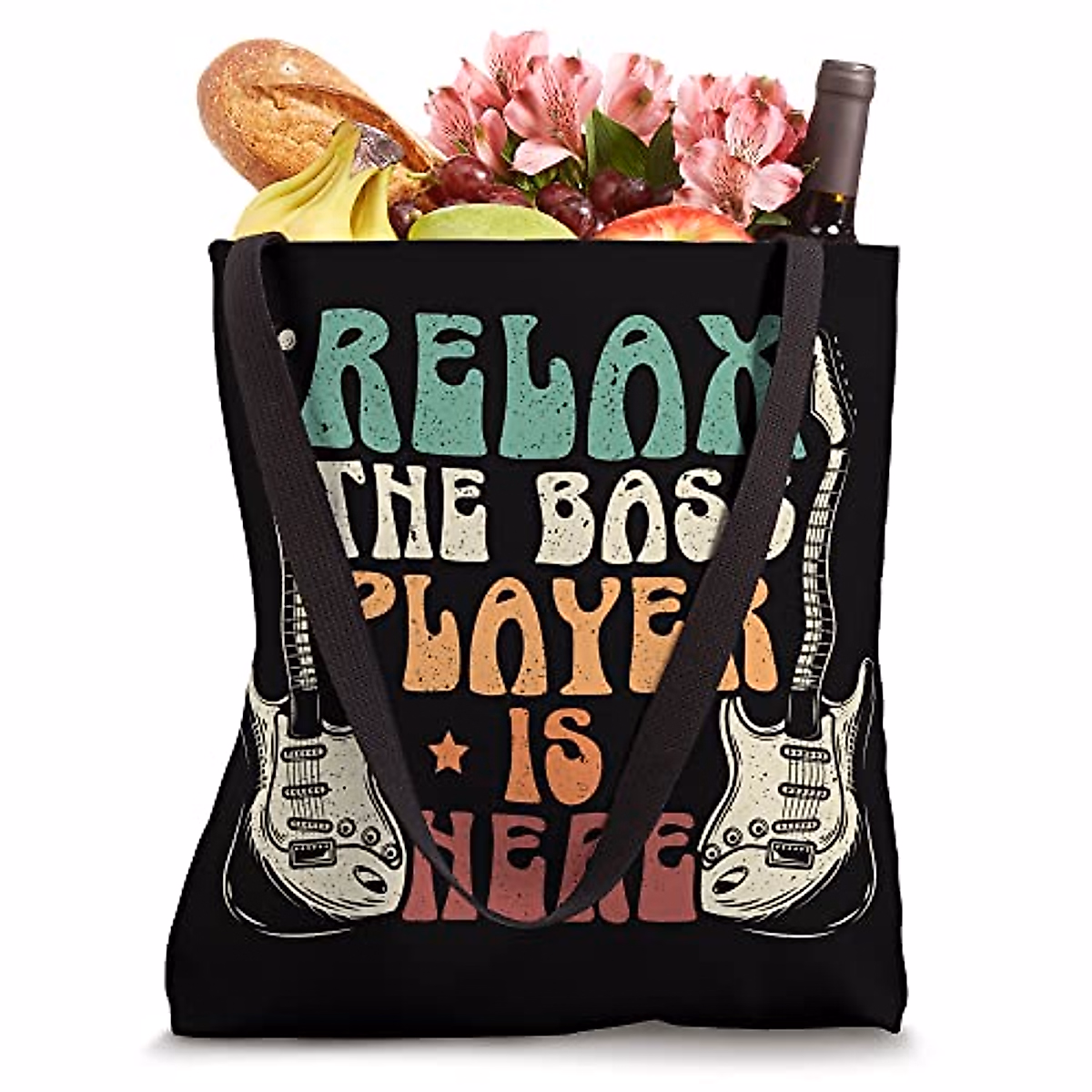Relax The Bass Player Is Here Design for Bass Guitar Player Tote Bag