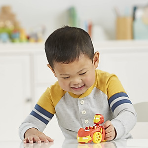 Playskool Heroes Marvel Spidey and His Amazing Friends Iron Man Action Figure and Iron Racer Vehicle, Toy for Kids Ages 3 and Up