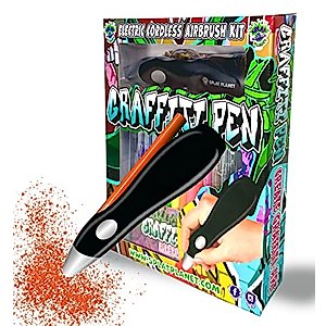 Splat Planet Graffiti Pen, Cordless Electric Airbrush Sprayer, Water Color Spray Pen, Airbrush Marker Set 12 Colors, Washable Watercolour Paints Pens Art and Crafts Gift Painting Drawing