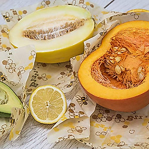 Beeswax Wrap by VertexKIT - ECO-Friendly Reusable and Washable Wraps - Biodegradable Reusable - Plastic-Free, Alternative and Sustainable Food Storage - Re-washable All Natural - Keeps Produce Fresh