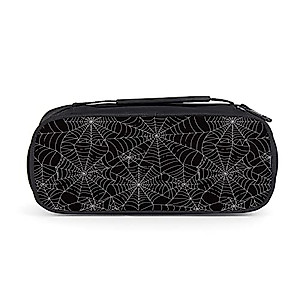 Yashilaiya Big Capacity Pencil Case Funny Spider Web Pencil Bag Zipper Pencil Box Cosmetic Bag Stationary Bag for Teenage Girls Travel Office Supplies