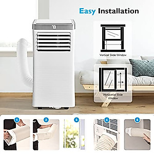 Breezestival 10,000 BTU Portable Air Conditioner, 3-in-1 Multifunctional AC Unit With Dehumidifier Fan and 24H Timer Mobile Air Conditioner Remote Control for 268 sq. ft (Window Venting Kit Included)