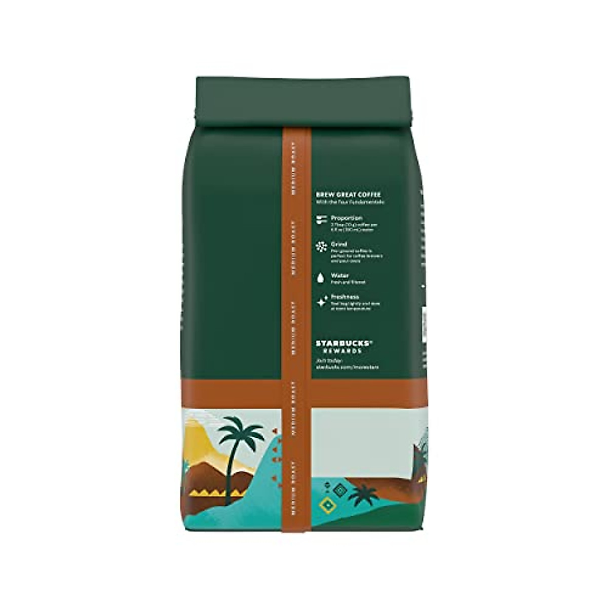 Starbucks Ground Coffeeâ€”Medium Roast Coffeeâ€”Colombiaâ€”100% Arabicaâ€”6 bags (12 oz each)