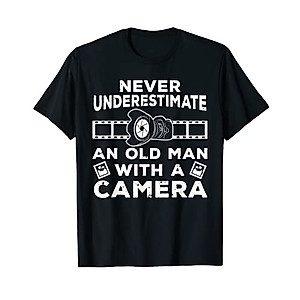Cool Photography For Men Grandpa Photographer Camera Lover T-Shirt