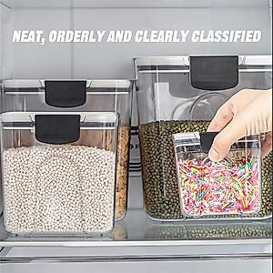 Rcdiouh Baking Storage Set with Labels, Rcdiouh Baking Storage Set, Rcdiouh Containers, Storage Containers with Lids Airtight for Flour, Airtight Food Storage (350ml)