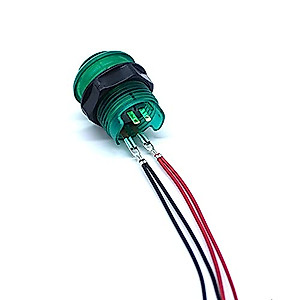 Arcity 2 Pcs Arcade Cable Wire LED Button Power Cable Daisy Chain 0.110 Inch /2.8mm Terminals Jumper Wire Harness Lighted Up 20 LED Arcade Buttons for USB Encoder, MAME, Arcade1Up, Raspberry Pi,PC New